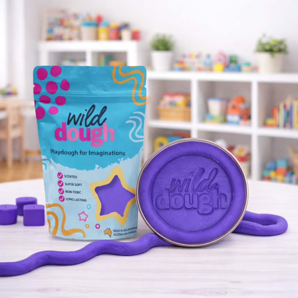 Twilight Purple Playdough | Scented Kid-Safe Rehydratable | Wild Dough